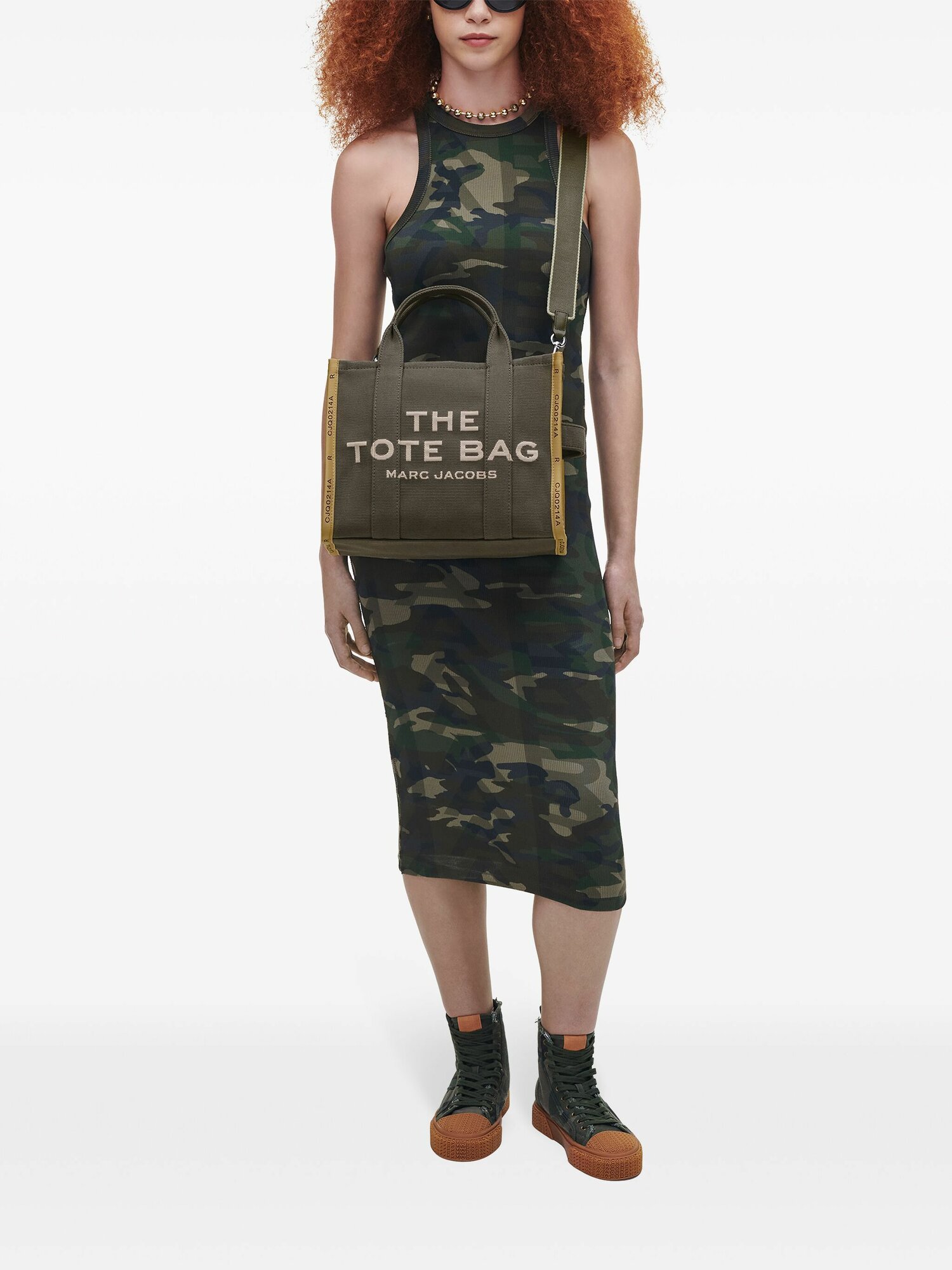 Сумка MARC JACOBS The Medium Jacquard Tote, зеленый, — фото 1