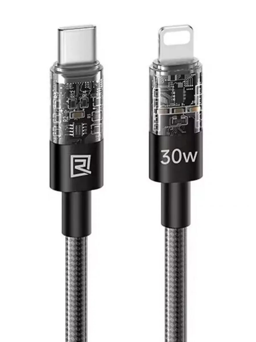 Кабель Type C - Lighting / RC-C163 30W / 1200 mm, цвет черный