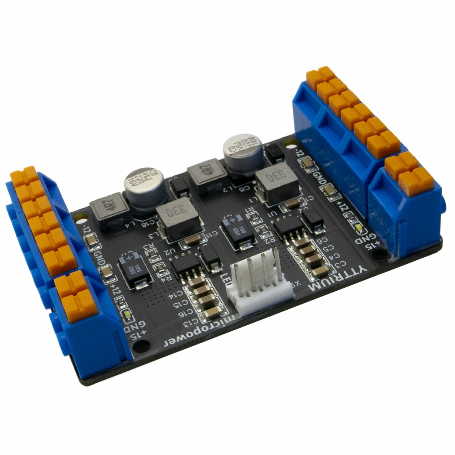 Yttrium MicroPower R3, биполярный преобразователь +12В/-12В для Eurorack модулей