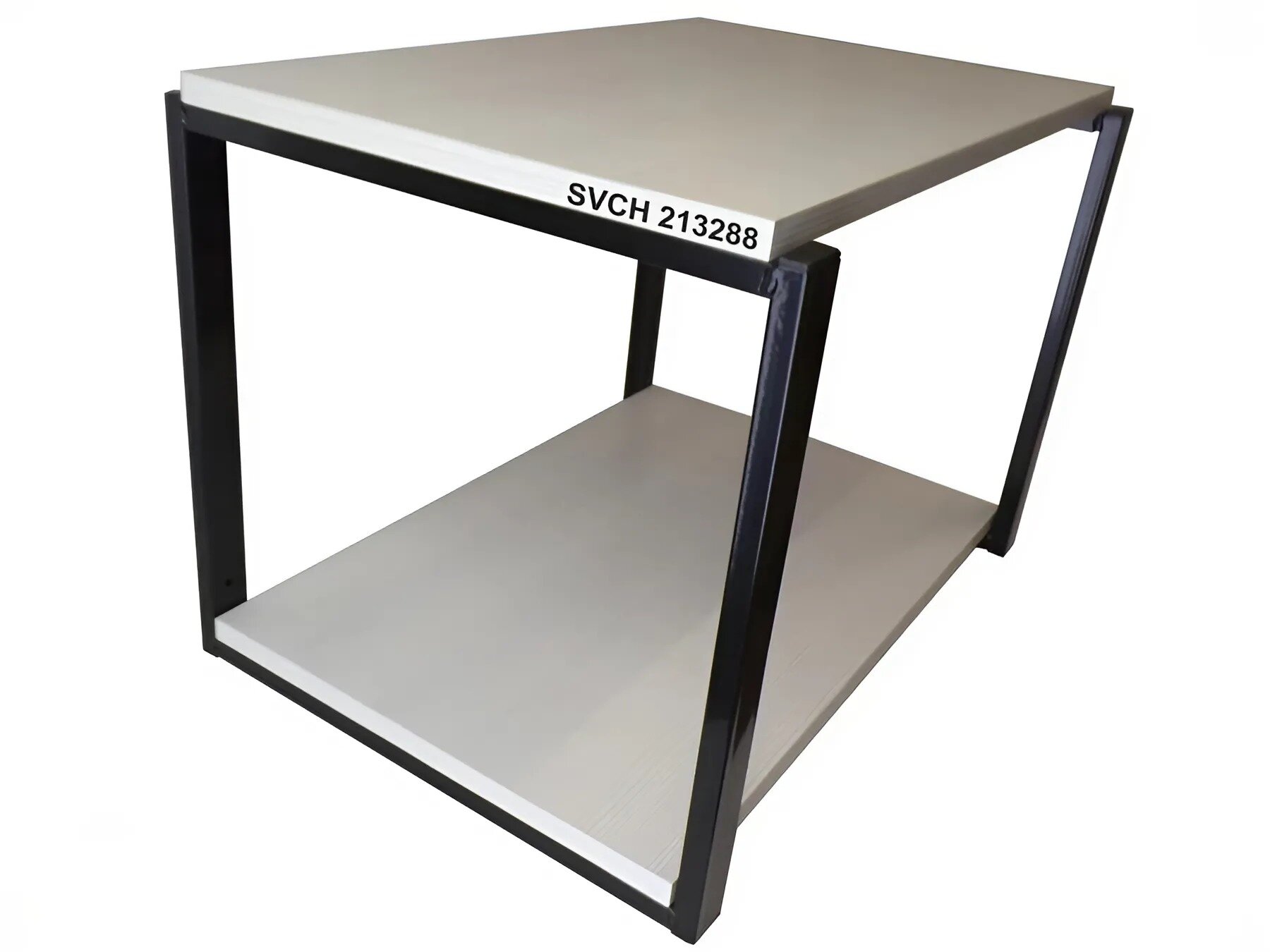 Полка для микроволновки GARROSS "SIBERIA 213288", две полки 35х60 см, высота 38 см, каркас чёрный, цвет полок сосна