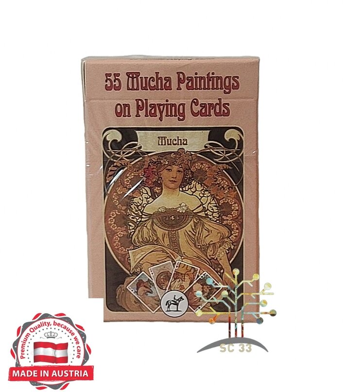 Карты игральные коллекционные Piatnik "55 картин художника Муха" 55 листов