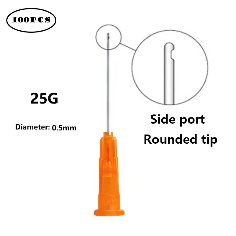 100 шт, наконечники игл DENTOSEE, желтые, 30GA, для орошения корневых каналов 25G-Single-100PCS