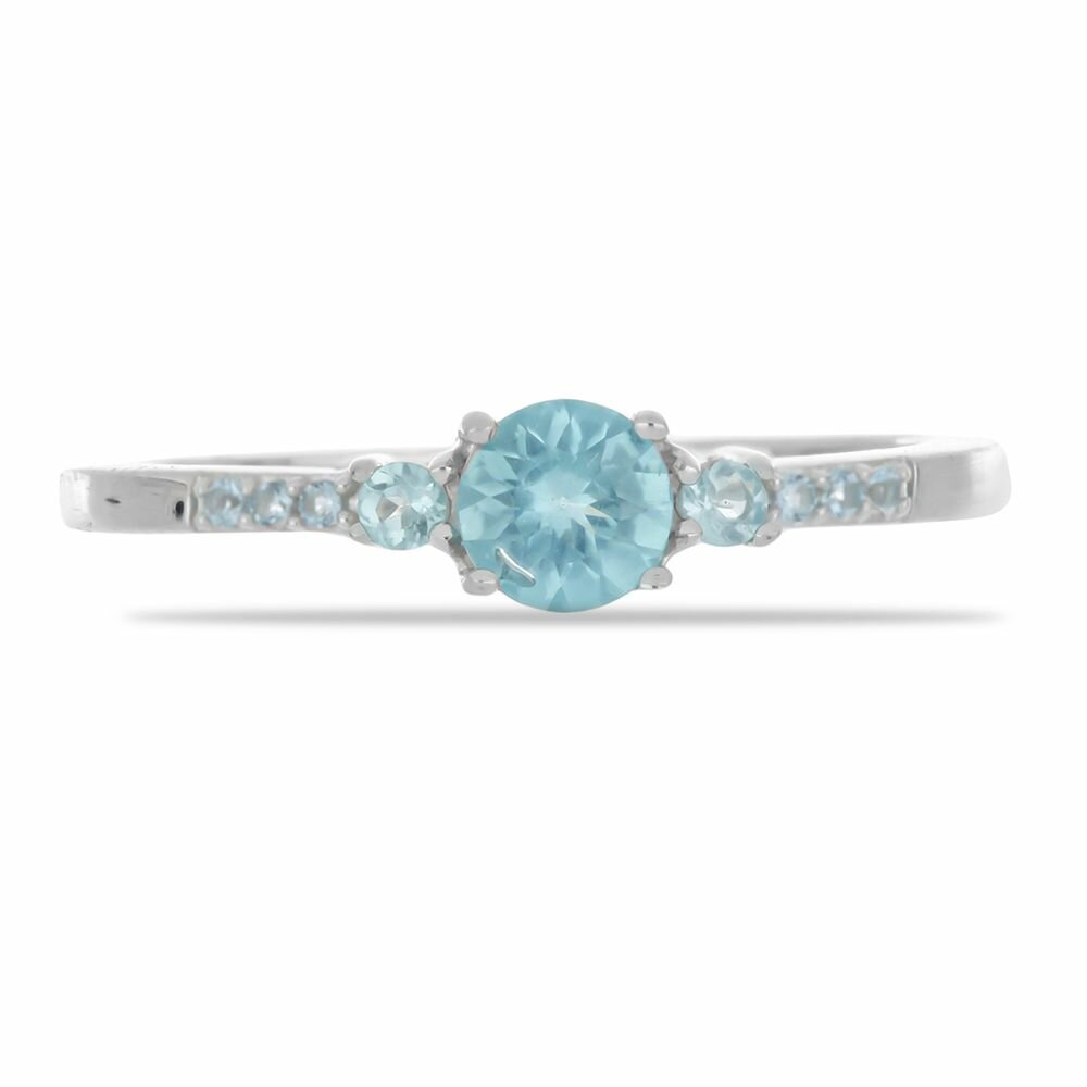 Кольцо, серебро, 925 проба, родирование, топаз