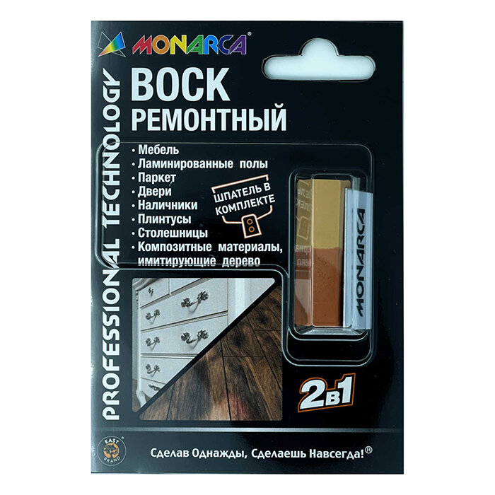 Monarca M01-1/2 Воск ремонтный "2в1", цвет Груша/Дуб Коньячный