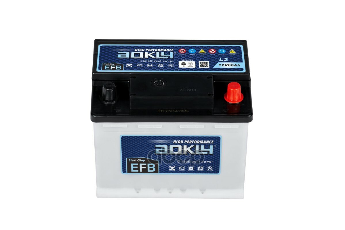 Аккумулятор AOKLY EFB Stop&Go 60 А/ч обратный R+ 242x172x190 L2 EN 700 А AOKLY арт. EFBL2