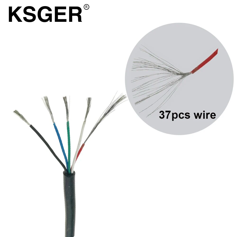 KSGER Силиконовый провод для паяльника T12 3m