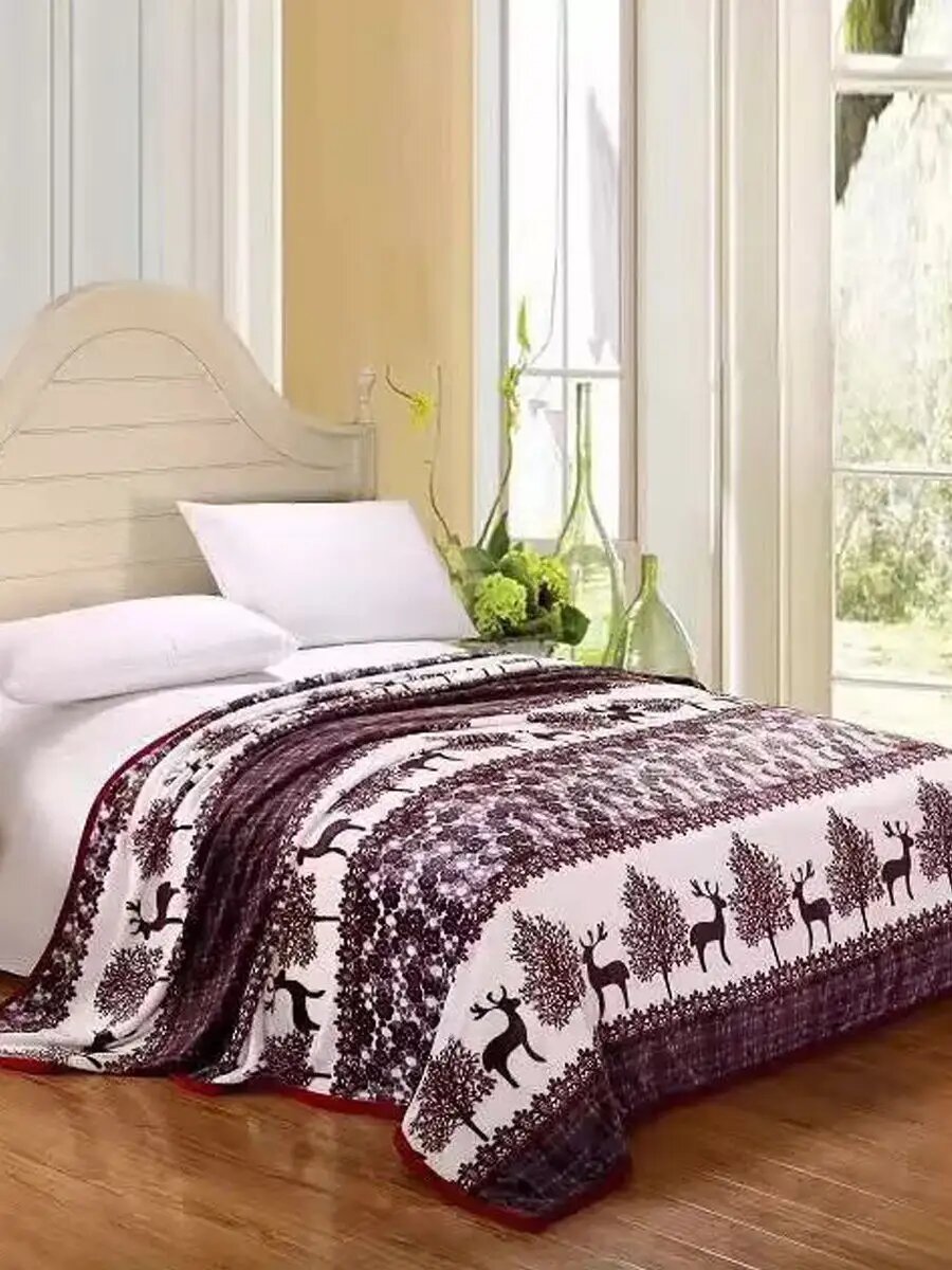 Плед 150х200 пушистый на кровать Lindo