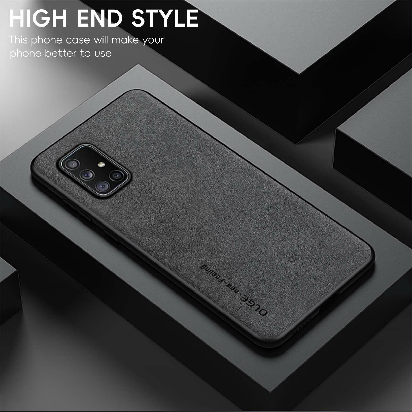 Чехол на Samsung Galaxy A71 4G /(Самсунг Галакси А71) Роскошная кожа противоударный с защитой камеры