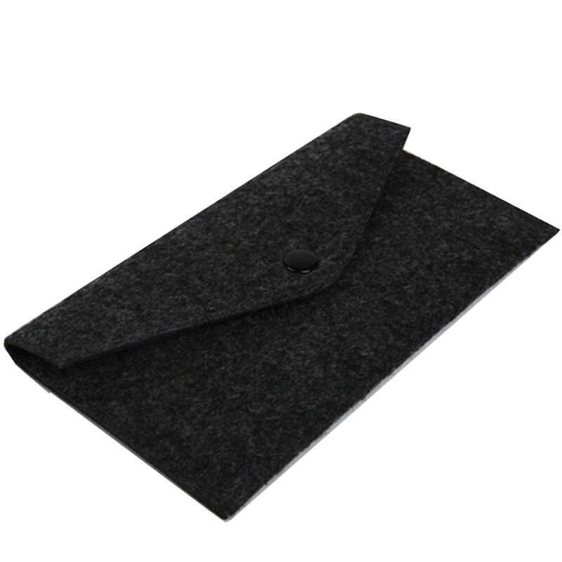 Фетровый кошелек-сумка для мобильного телефона-темно-серый.