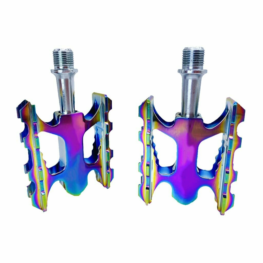 (1 пара) Велосипедные педали - цветное гальваническое покрытие