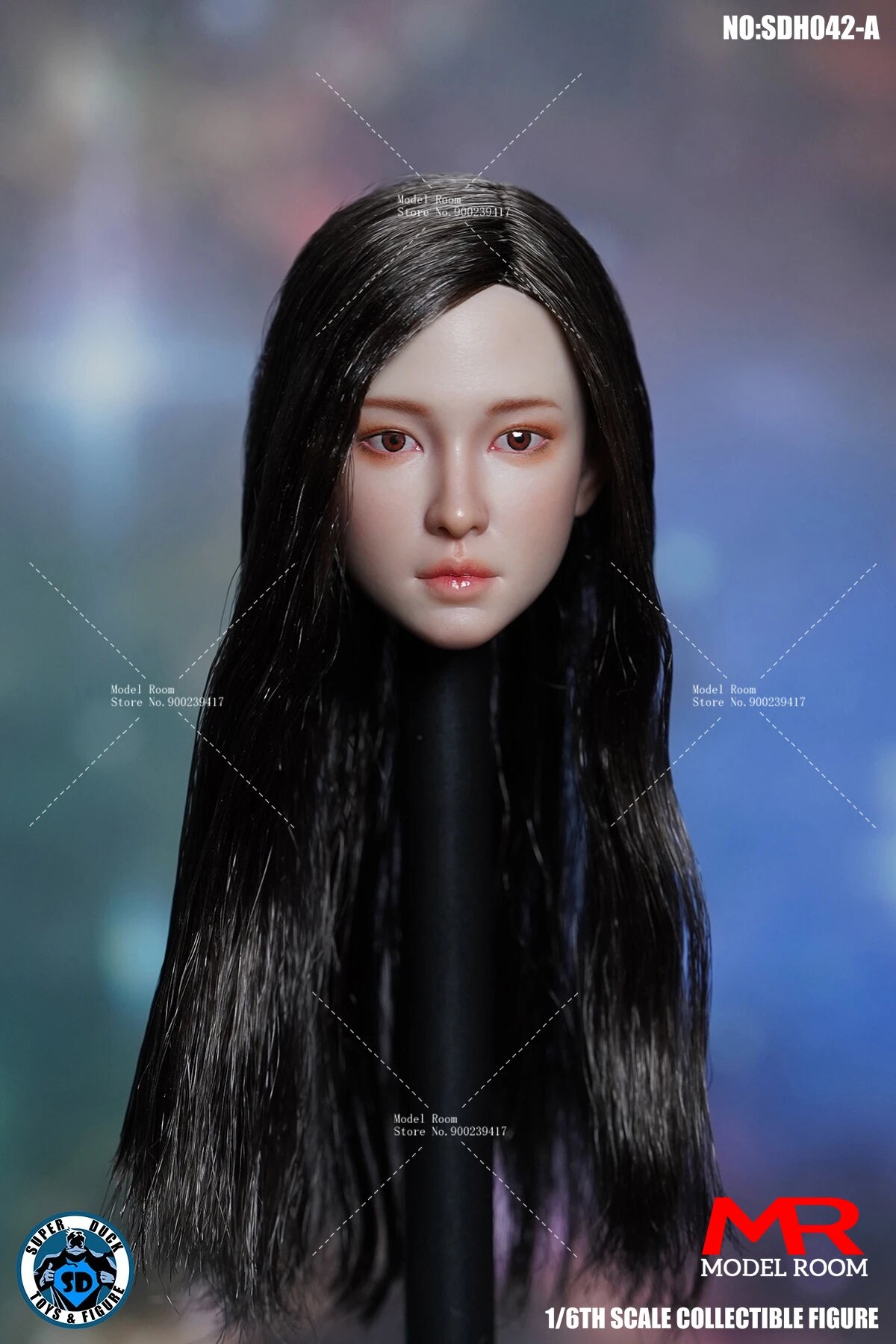 Модель головы Super Duck 1/6 для фигурок 12" Черный, SDH042A Suntan