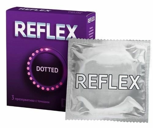 Reflex Dotted презервативы в смазке с точками,12 шт.