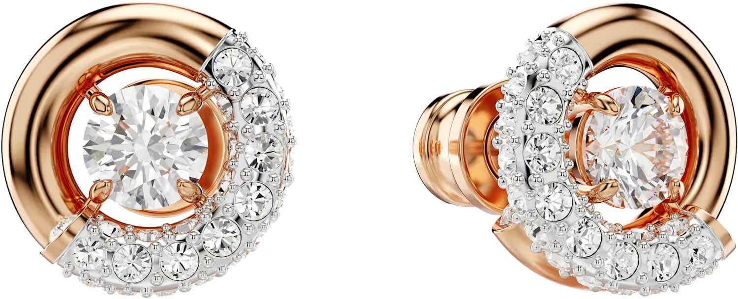 Серьги пусеты, кристаллы Swarovski