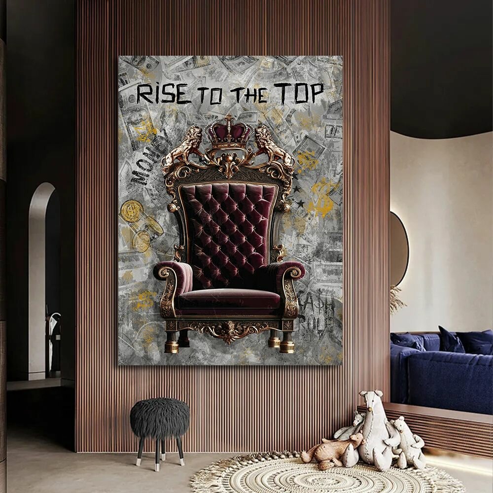 Мотивация / доллар, деньги, картина на стену / в офис, 20х30 см.