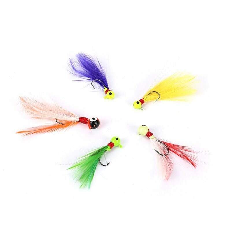 Стример, джиг головка, одинарный крючок, 3.5г, 5шт