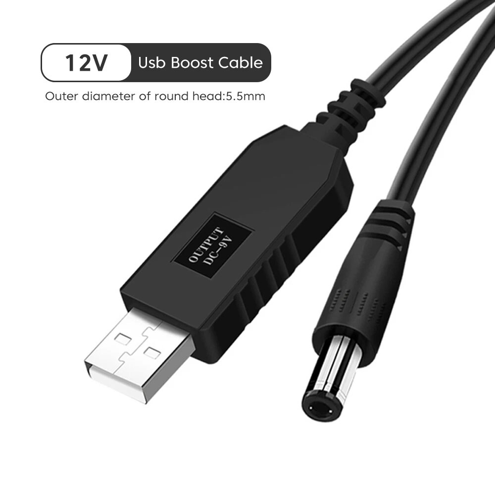 Elough Кабель-переходник USB 5В на DC 9В/12В 12V Cable