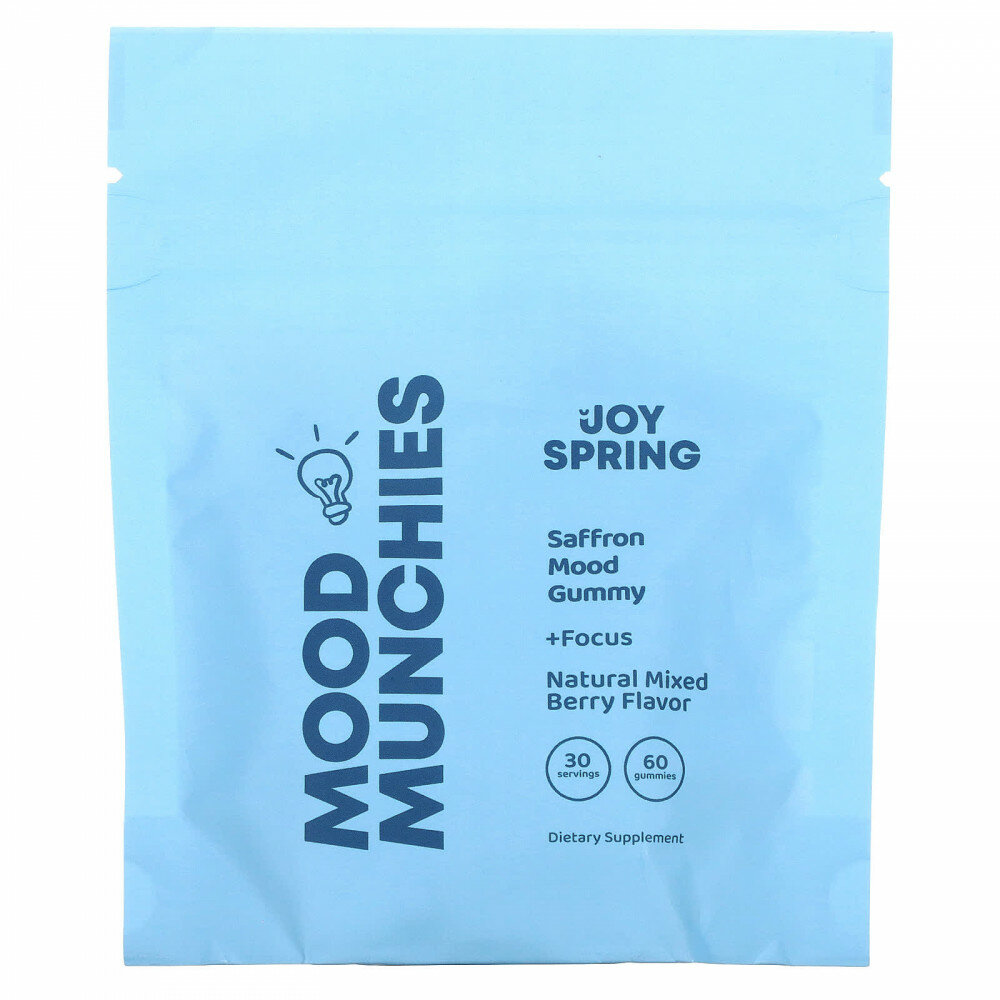JoySpring, Mood Munchies, жевательные мармеладки, натуральные ягоды, 60 жевательных таблеток