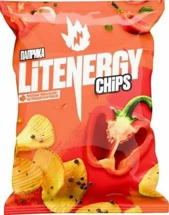 Чипсы картофельные Lit Energy Паприка, 10 шт 120 г