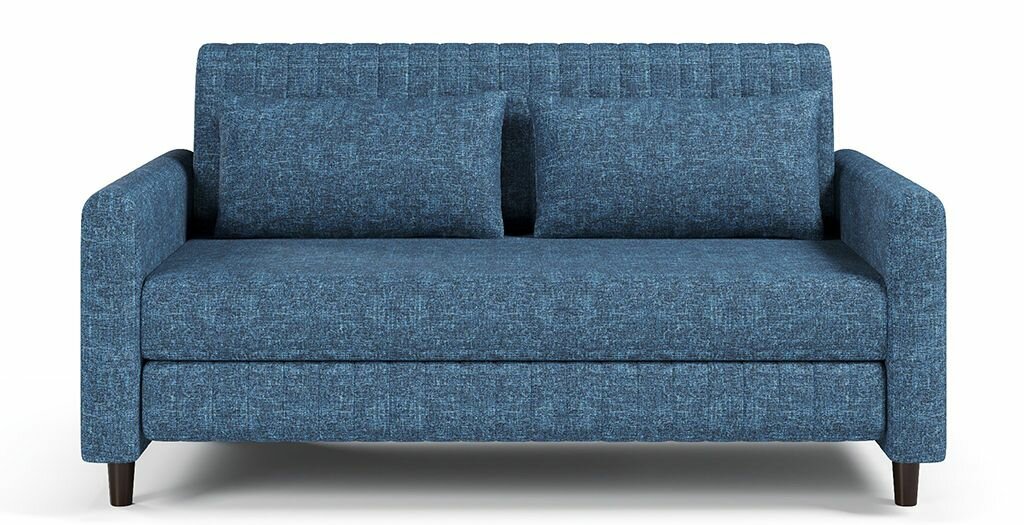 Диван-кровать Денвер, 160х88х84 см, рогожка Savana Denim, Аккордеон, детский диван раскладной, без ящика для белья