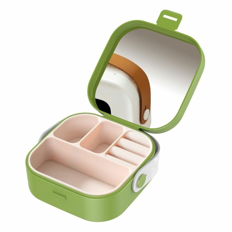 Мини-коробка для хранения ювелирных изделий с отделениями, многофункциональный органайзер серег, браслетов, ожерелья, держателя