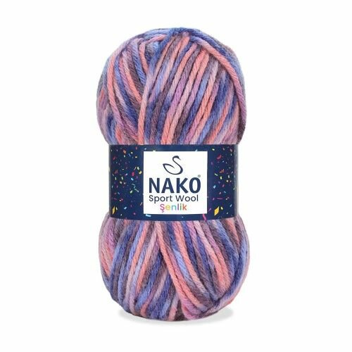 Пряжа Nako Sport wool senlik цвет 87742 (100г/120м, упаковка 5 мотков)