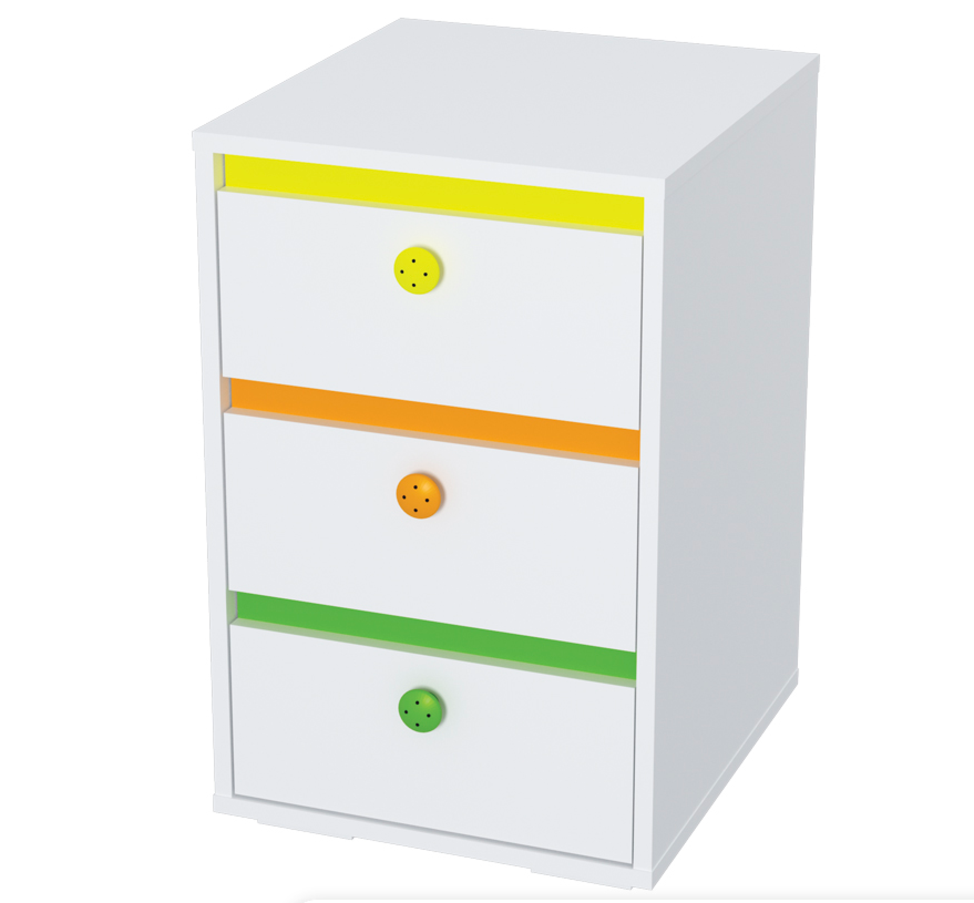 Тумба "Мамба" ТБ-10 (402х632х440) снято с производства белый/лайм/желтый/манго