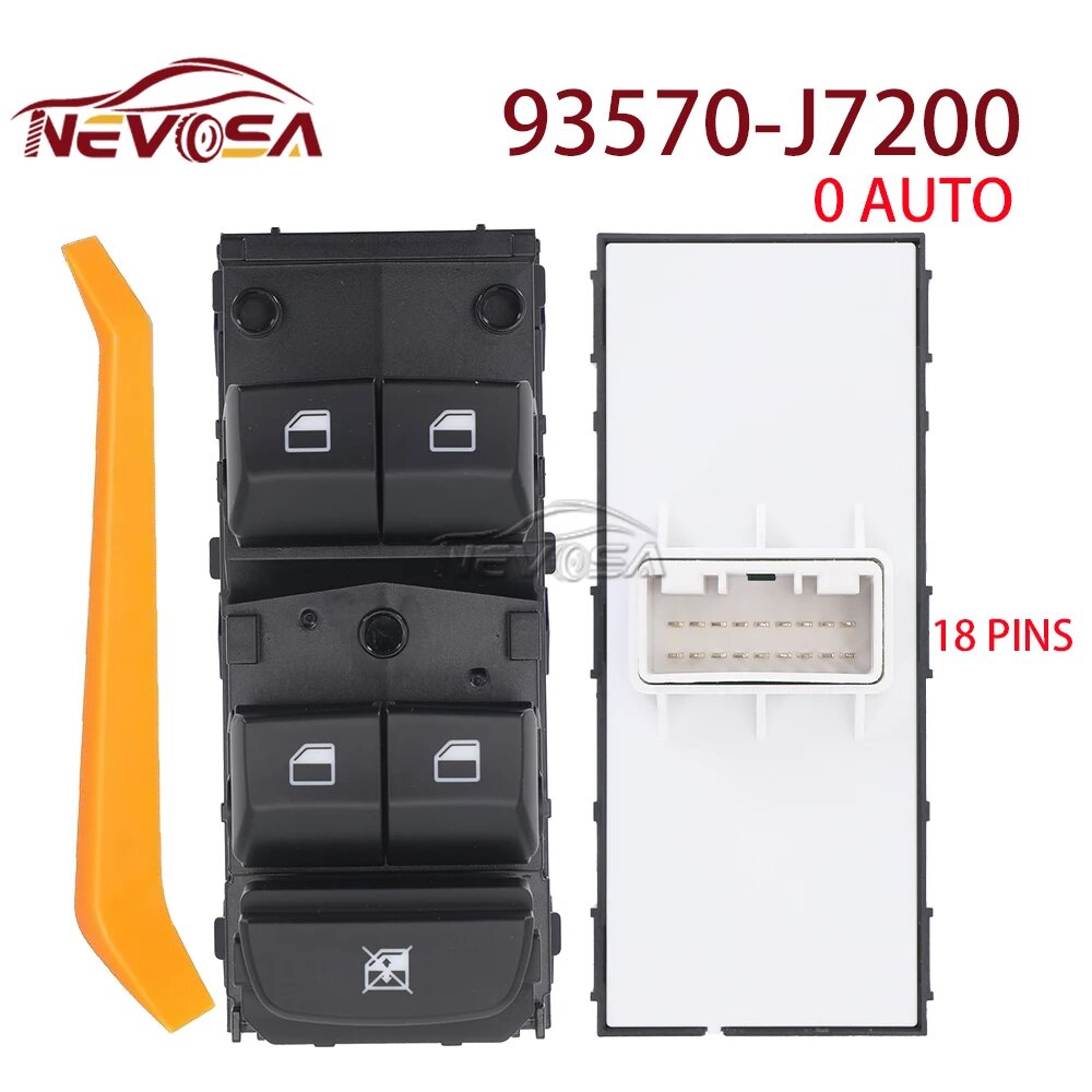 NEVOSA для 2018-2022 KIA CEED PROCEED XCEED CD, автоматический левый выключатель стеклоподъемника, кнопка управления 93570-J7000 93570-J7100 93570J7200 NO Auto