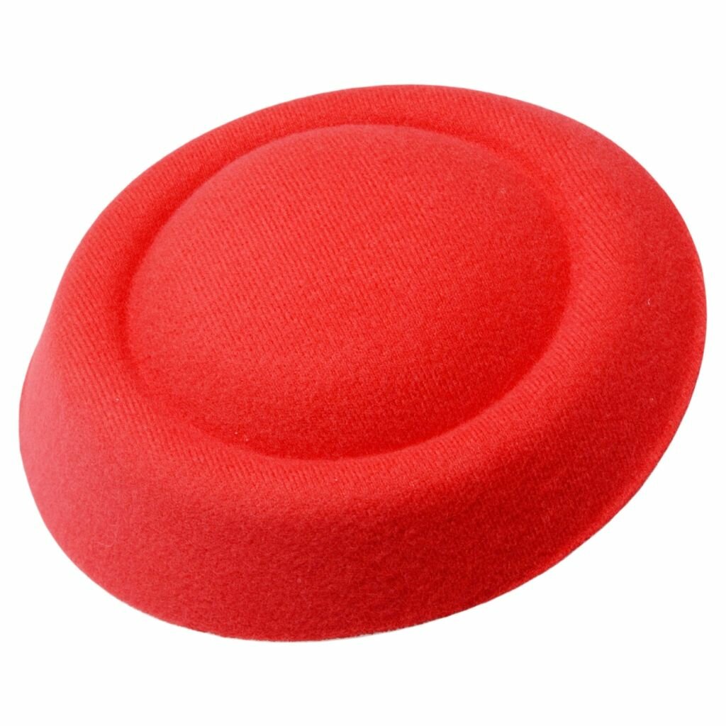 (1шт) Шляпка стюардессы из матовой ткани, сделанная своими руками, маленькая шляпка-красный
