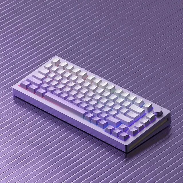 MonsGeek Игровая клавиатура беспроводная M1W, (Ice Cream Purple), Английская раскладка, фиолетовый, серебристый
