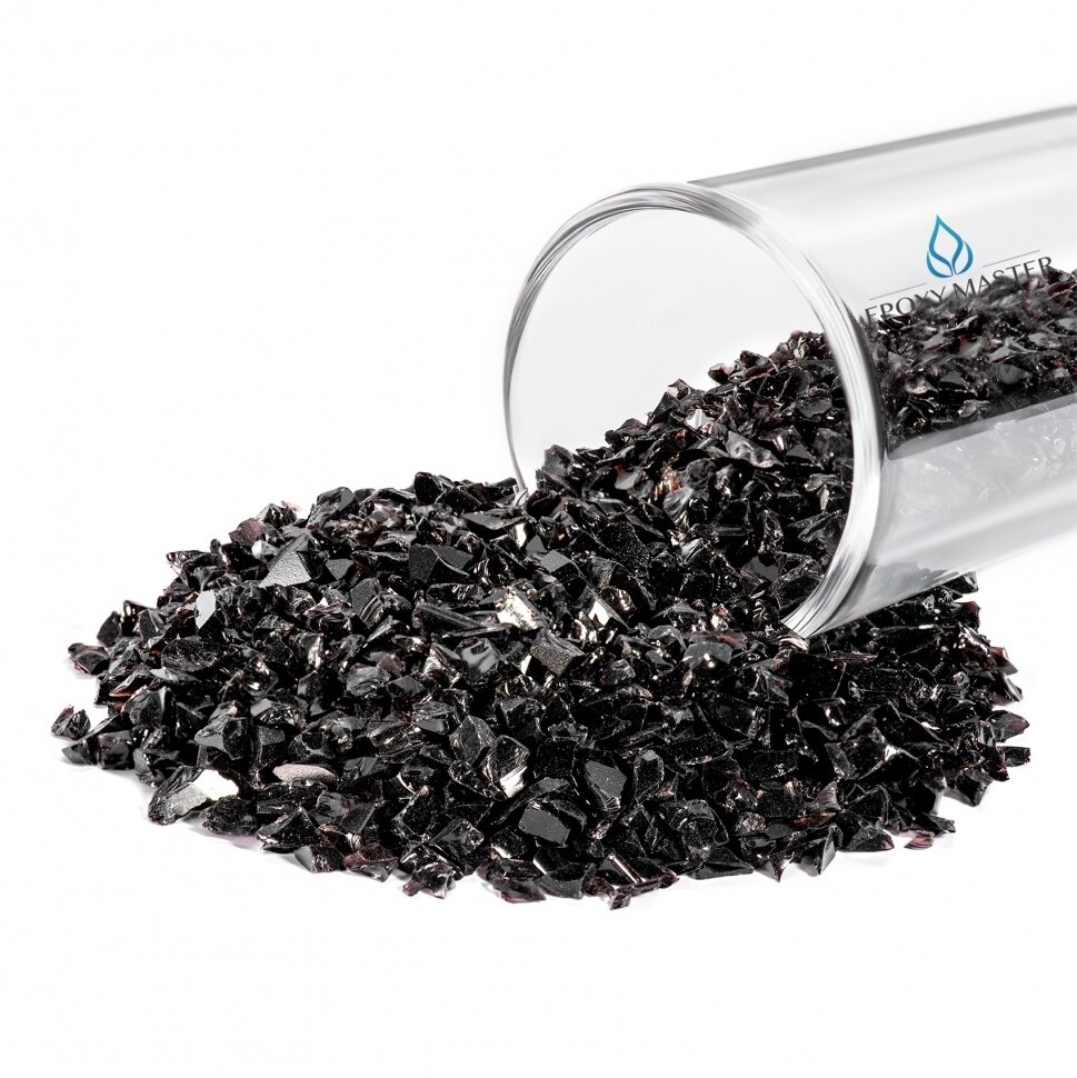 Стеклянная крошка черная, 100г