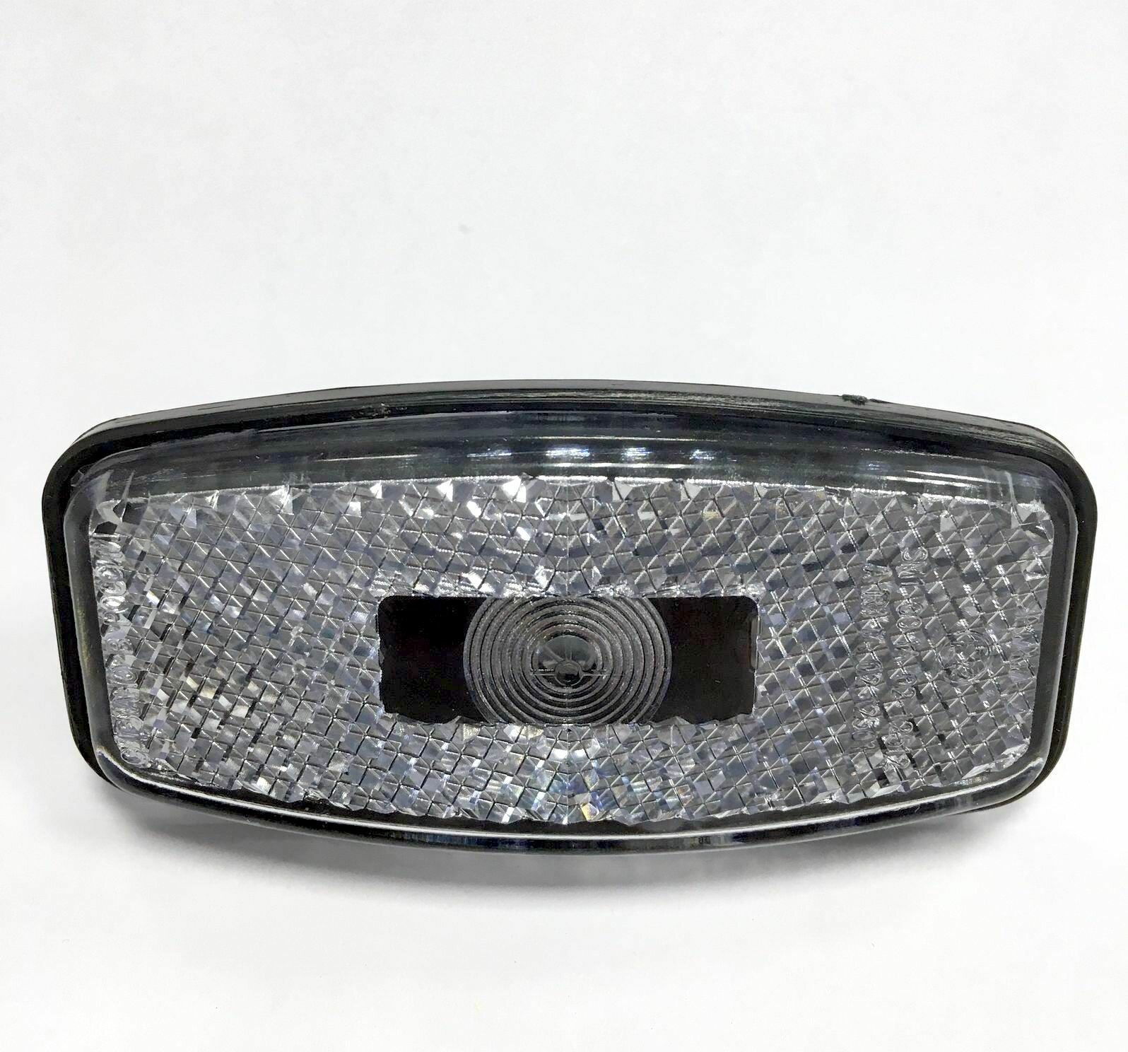 743731Б Фонарь габаритный ГАЗ, ПАЗ боковой светодиодный белый (прямоугольный разъем) 12/24V