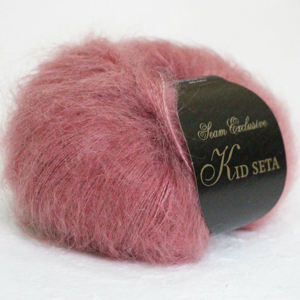 Пряжа Kid Seta Seam цвет 19055 фузи-вузи, 10шт*(210м/25г), 72% кид мохер 28% малберри шёлк