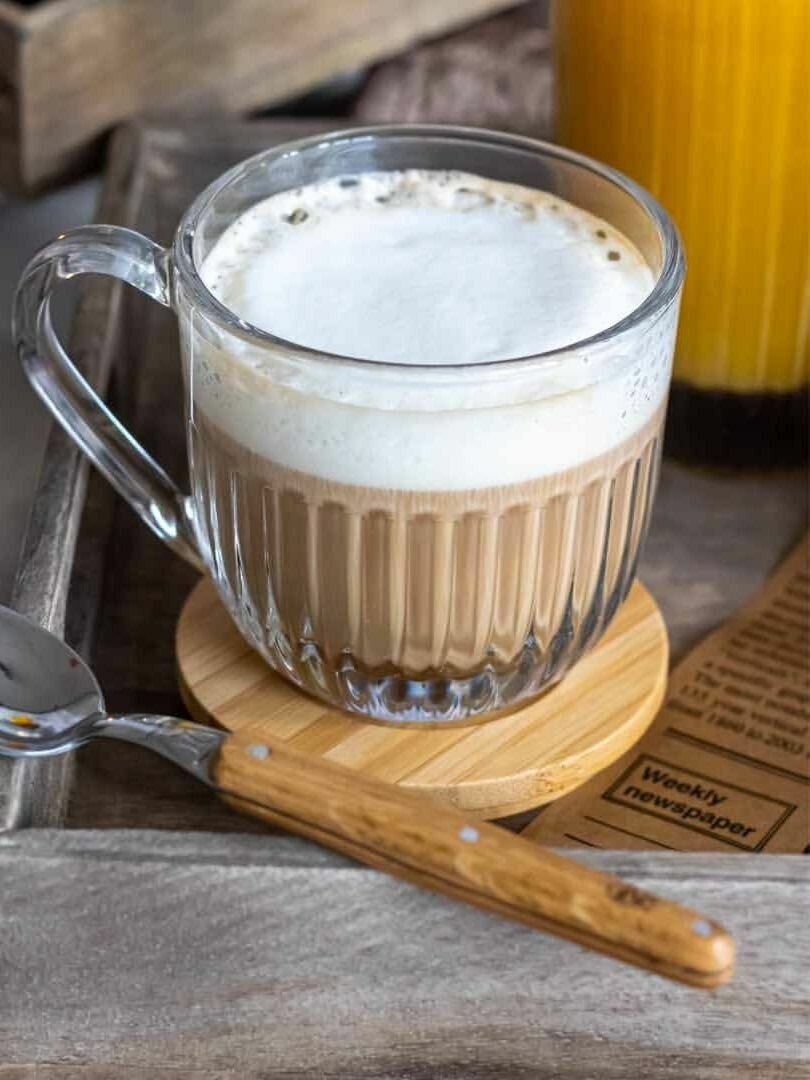 La Rochere Набор кружек, чашек с ручкой "OUESSANT" 2 шт, 270 мл. Для горячих и холодных напитков, чая кофе, закалённое стекло. Франция