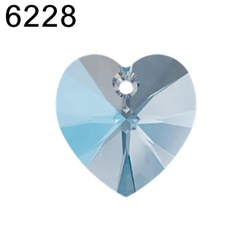Хрустальные бусины XILION сердце 1 шт. Голубой, 14.4x14mm (1 piece), Aquamarine 202 SHIM