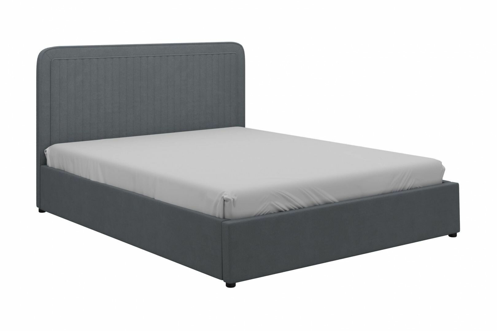 Двуспальная кровать Луиза холодно-серый, с подъемным механизмом 160 х 200