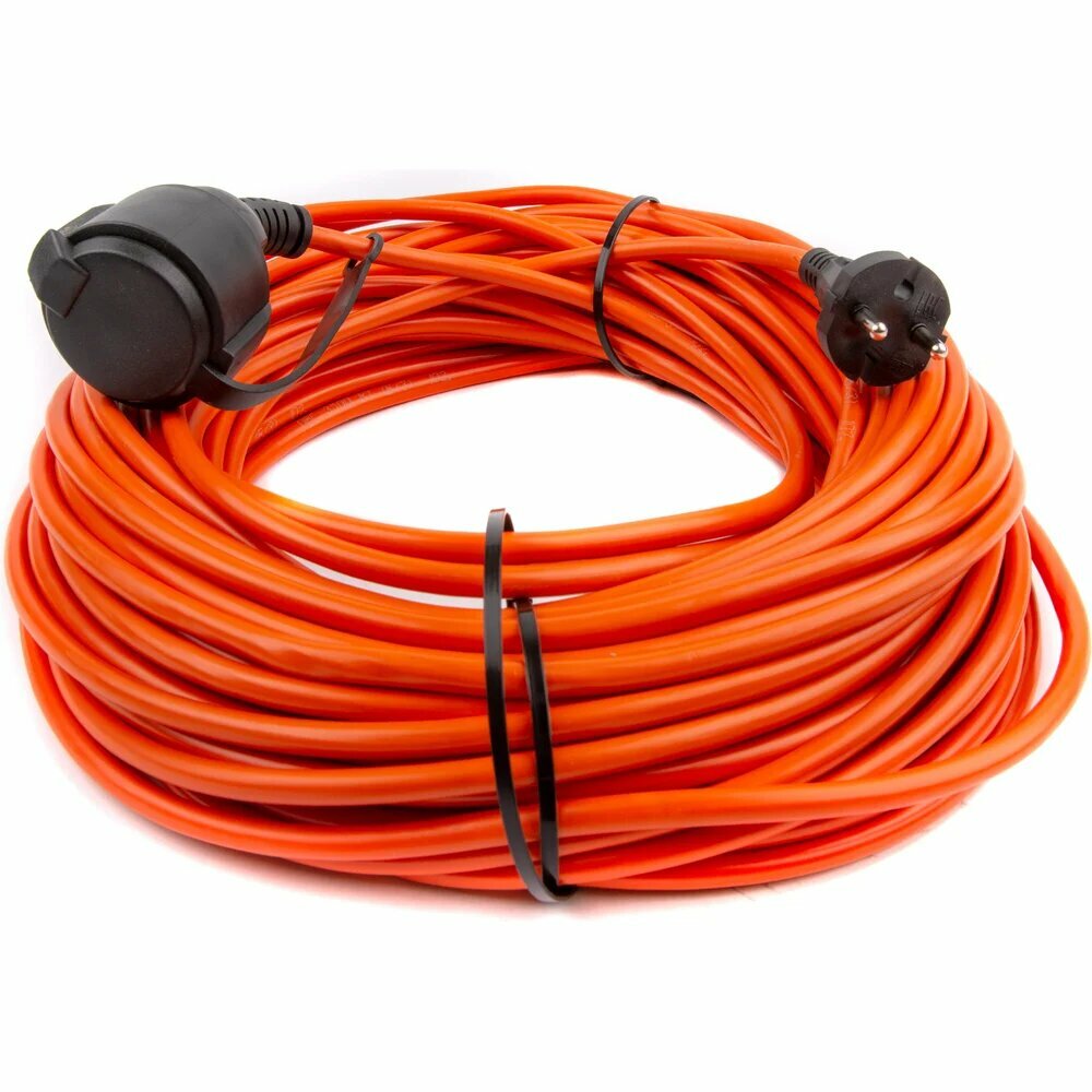 Силовой удлинитель атлант ПВС 2x1.5 30 м Атом 40128, работы на даче