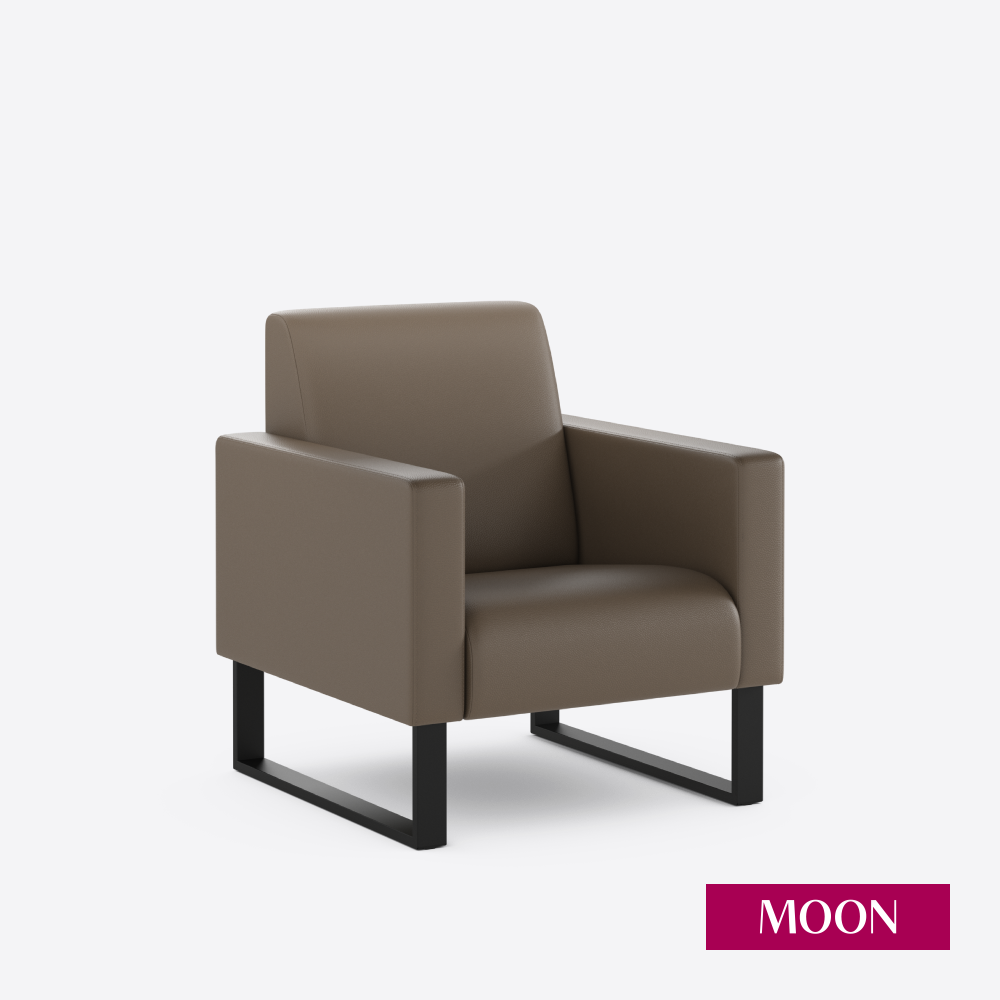 Кресло MOON 158 нераскладное, экокожа, цвет капучино, 76*84*91, эксклюзивная высокоэластичная пена (UniqFoam).