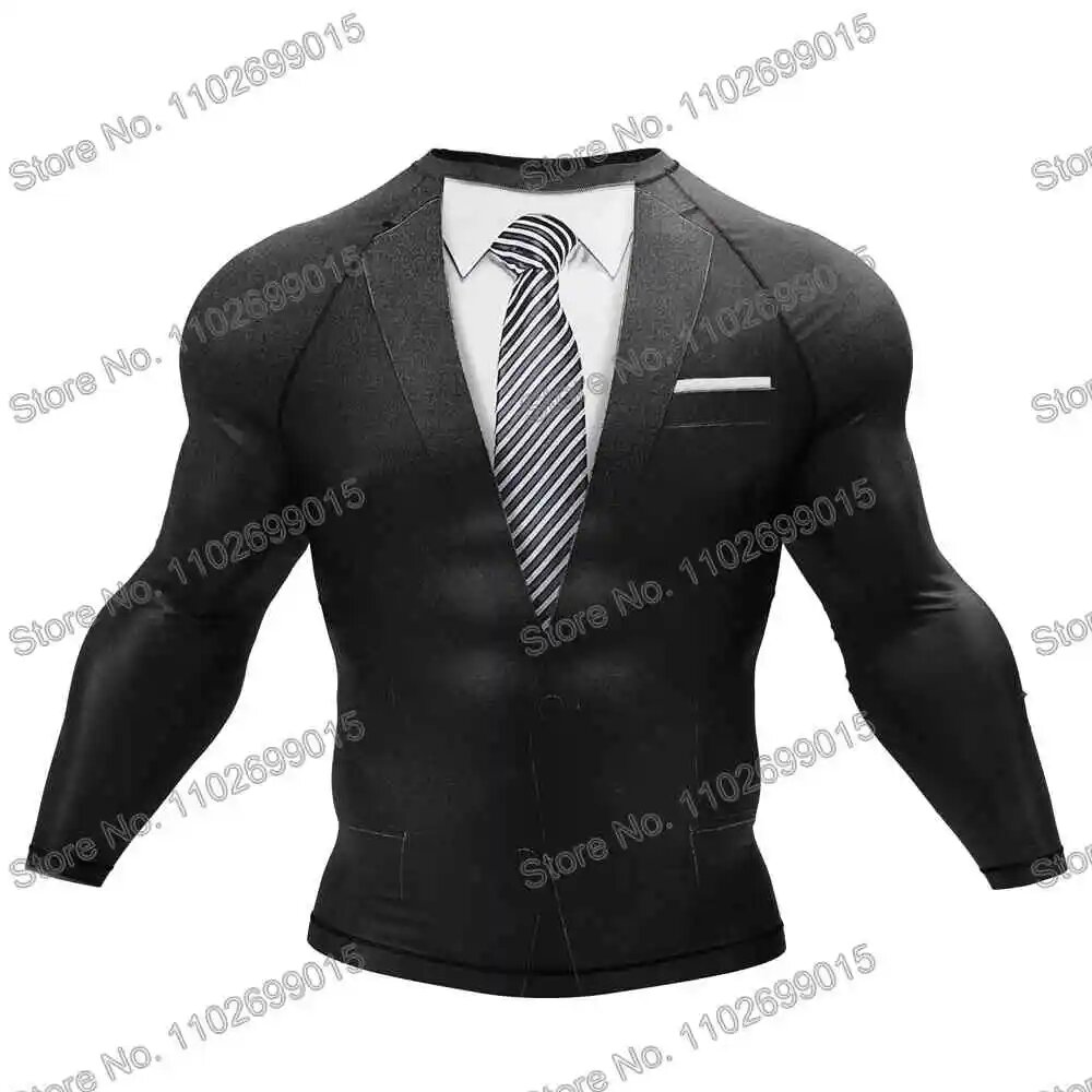 Черный смокинг Серфинг Плавание Дайвинг Футболка Облегающая Длинный рукав Сыпь охранник Купальники Мужская защита от ультрафиолета Одежда Для Серфинга Топы для пляжных плавучих костюмов Женские топы 4XL, Black Tie