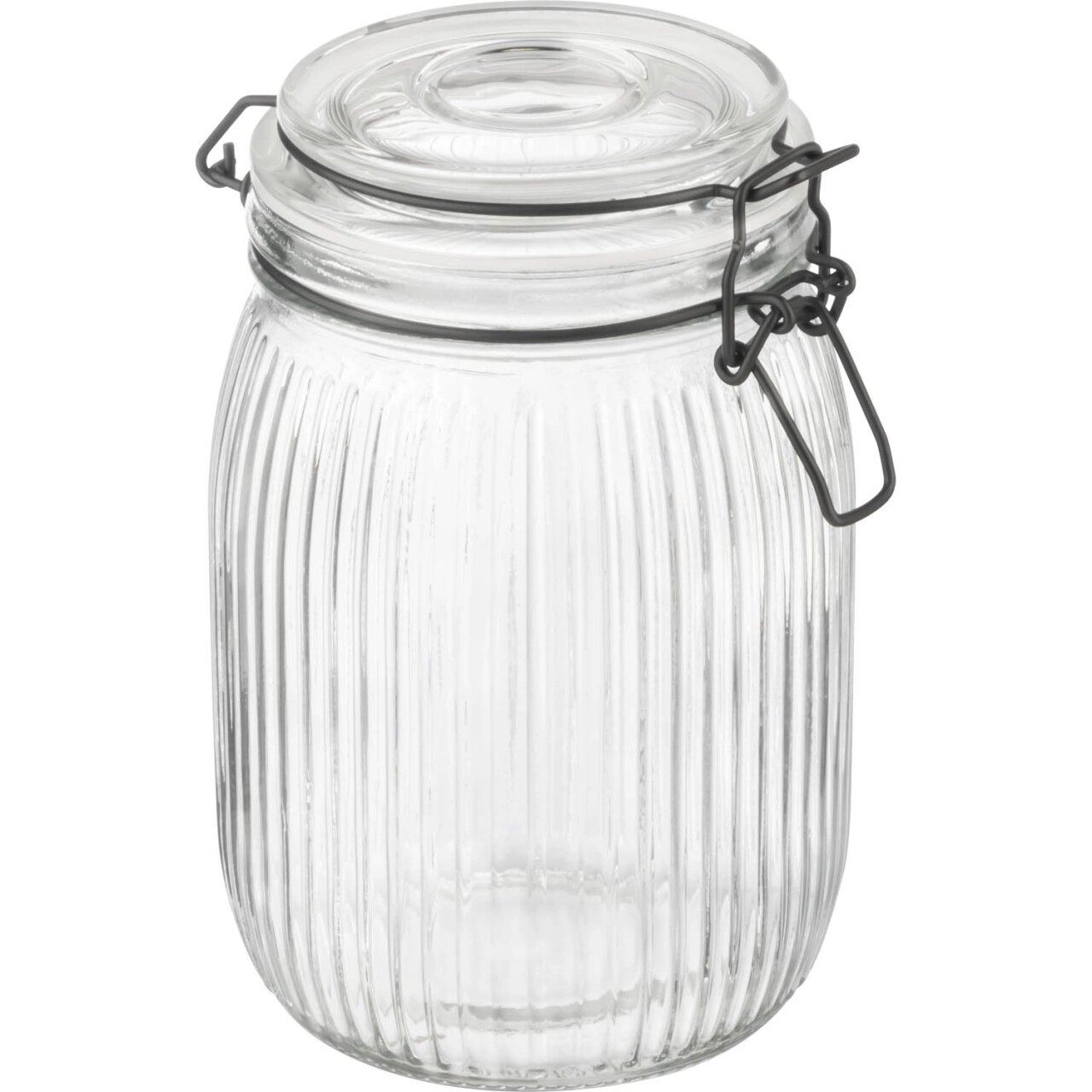 Банка mallony la scala 1 л с бугельным цветным замком из стекла