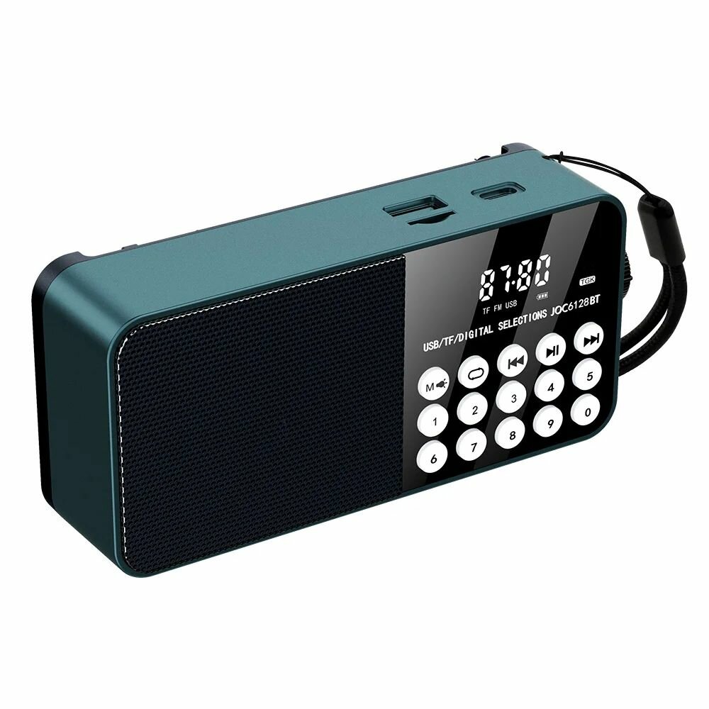 FM-радио портативная перезаряжаемая Bluetooth-колонка USB TF MP3-плеер с LED-подсветкой и разъемом для наушников 3,5 мм
