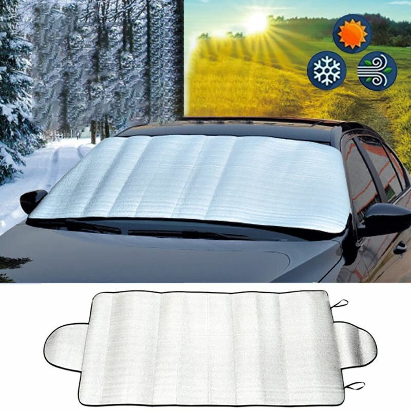 Накидка на лобовое стекло 150×70 см PEVA — чехол на стекло для автомобиля, защита от снега и пыли, не царапает краску