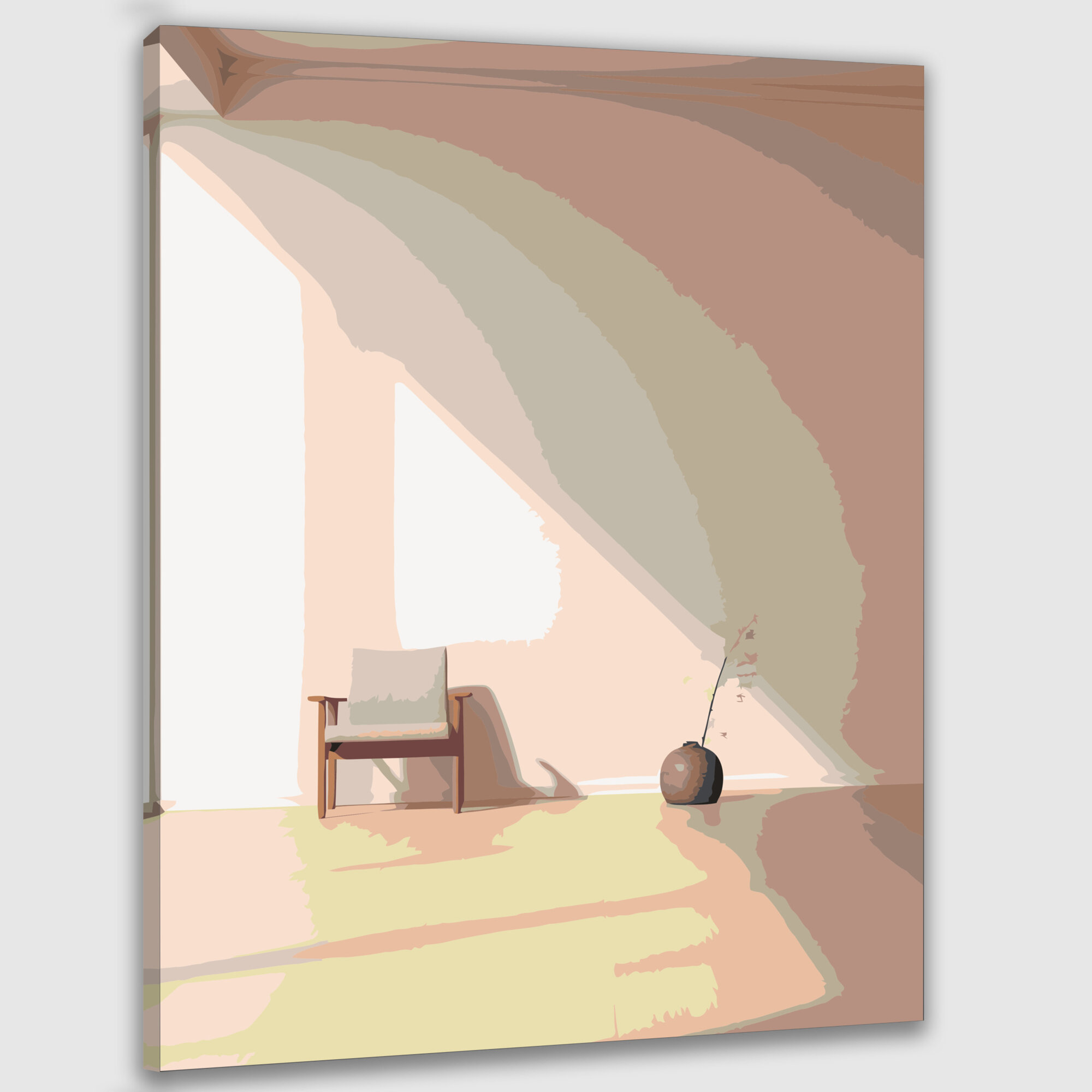 Картина по номерам 40x50 см, цифровое искусство, минимализм, чистые линии, ограниченная цветовая пал, фокус