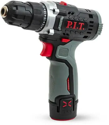 Дрель P.I.T. PBM12K-10A/2, (2 акк, 2 А*ч), кейс