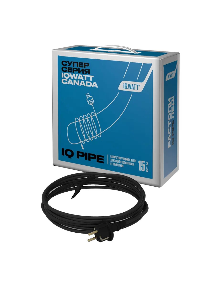 35м (525Вт) Набор для обогрева труб IQWATT IQ PIPE 15 Вт/м
