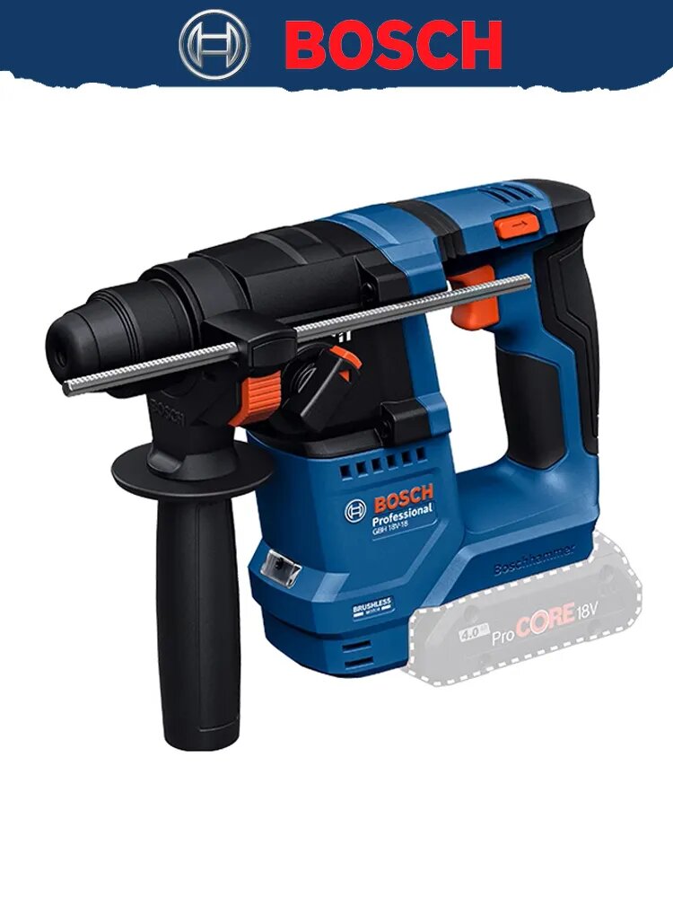 BOSCH GBH18V-18 Бесщеточный 18 В электрический молоток двойного назначения легкий 1,5 Дж четырехканальный электрический ударный инструмент дрель