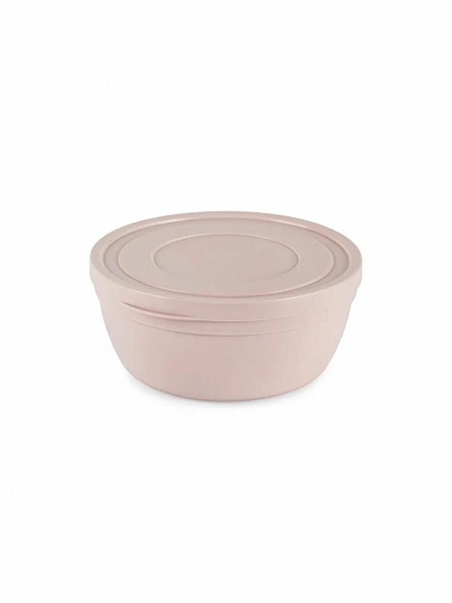 Набор салатников SANDY розовый 0.5л 12.4см с крышкой 2 шт