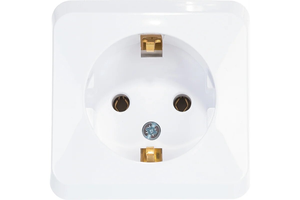"Оптима"Розетка открытой установки одноместная с з/к РА16-376 Кунцево Электро