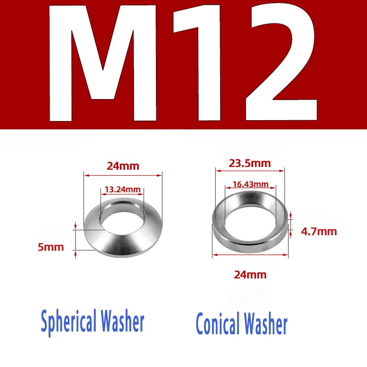 Шайбы из нержавеющей стали M6-M20 M12, 1set M12