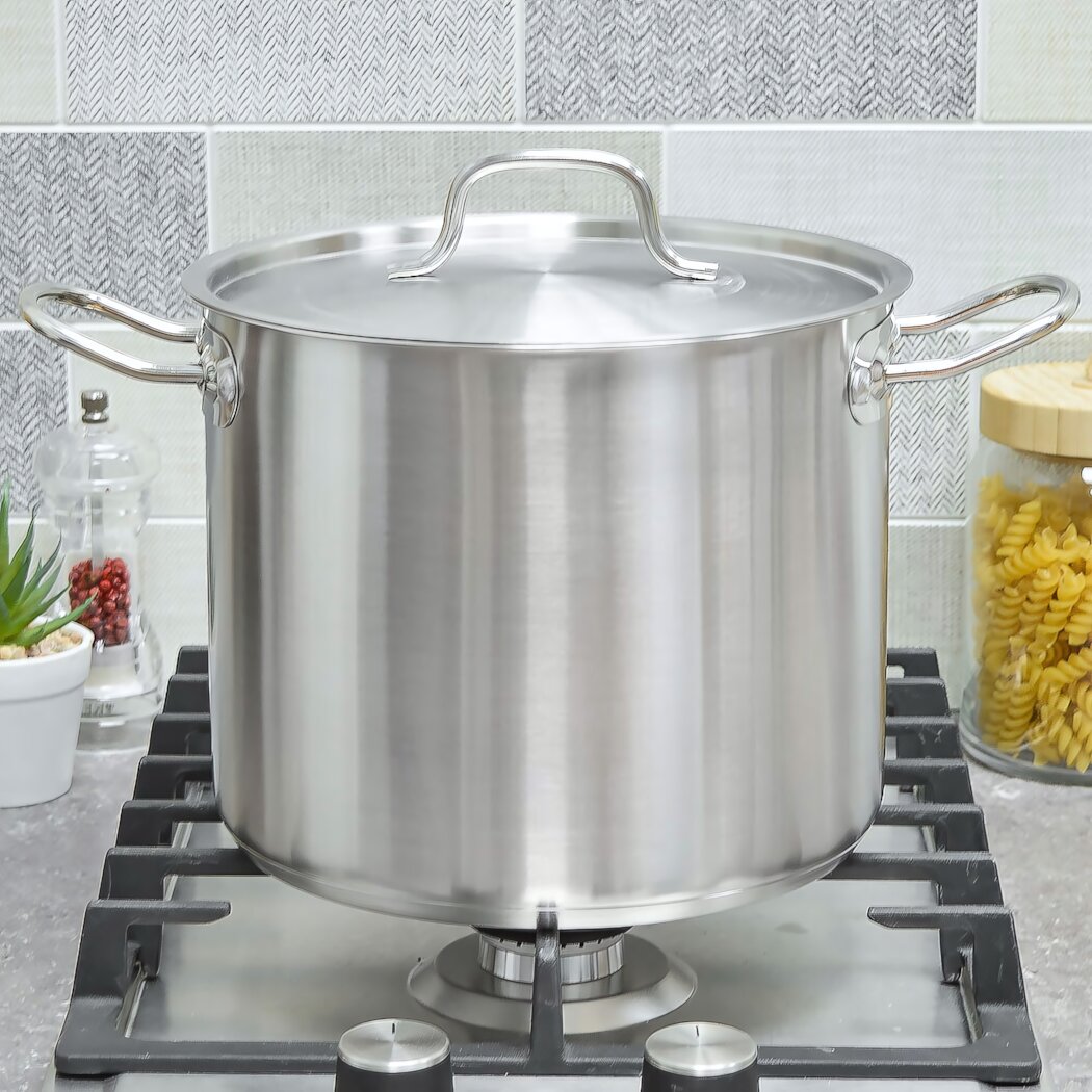 Кастрюля 7л из нержавеющей стали, d22см, тройное дно, индукция, "PROFESSIONAL"