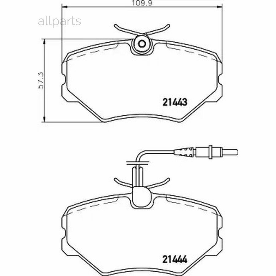 MINTEX MDB1652 Снято с производства Колодки тормозные дисковые передн. 405 II (4B) 405 Mk II (4B) 405 II Break (4E)